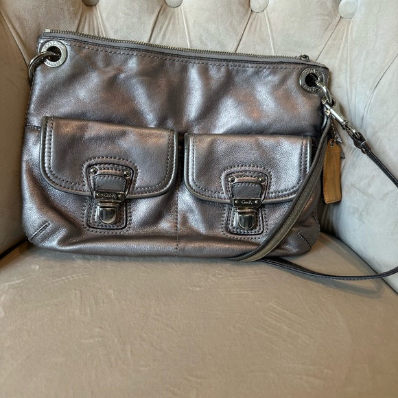 Coach | Bags | Vintage Silver Metallic Coach Purse | Poshmark
